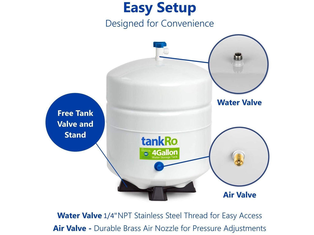 TANKRO REVERSE OSMOSIS WATER STORAGE TANK 4 GALLON - RO132(FREE VALVE ...